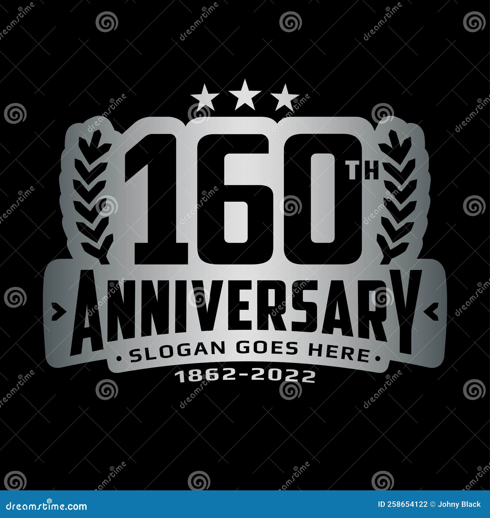 160 Years Anniversary Logo Design Template. 160th Anniversary ...