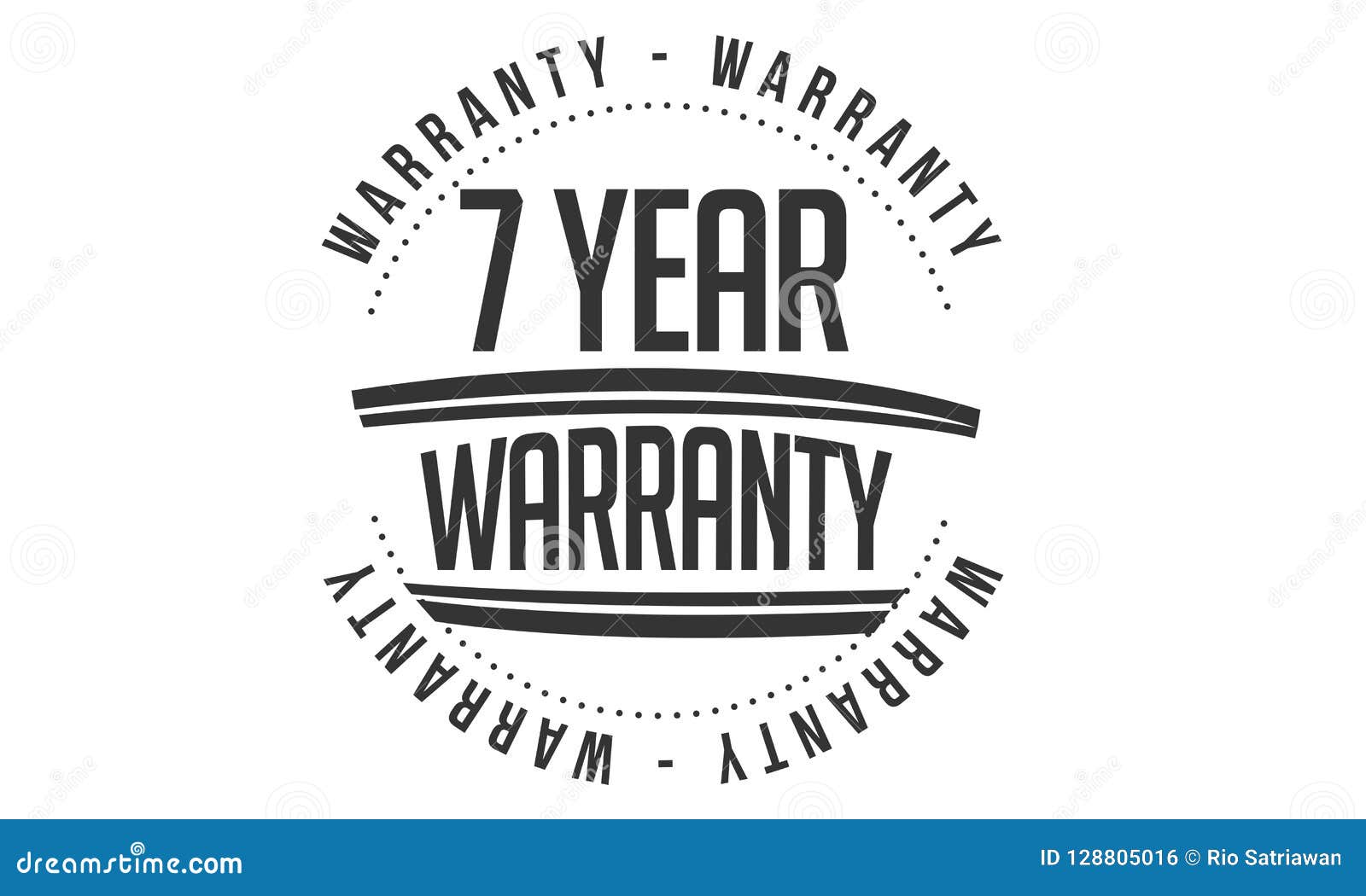 7 Years Warranty Design Stamp Stock Vector - Illustration of badge ...