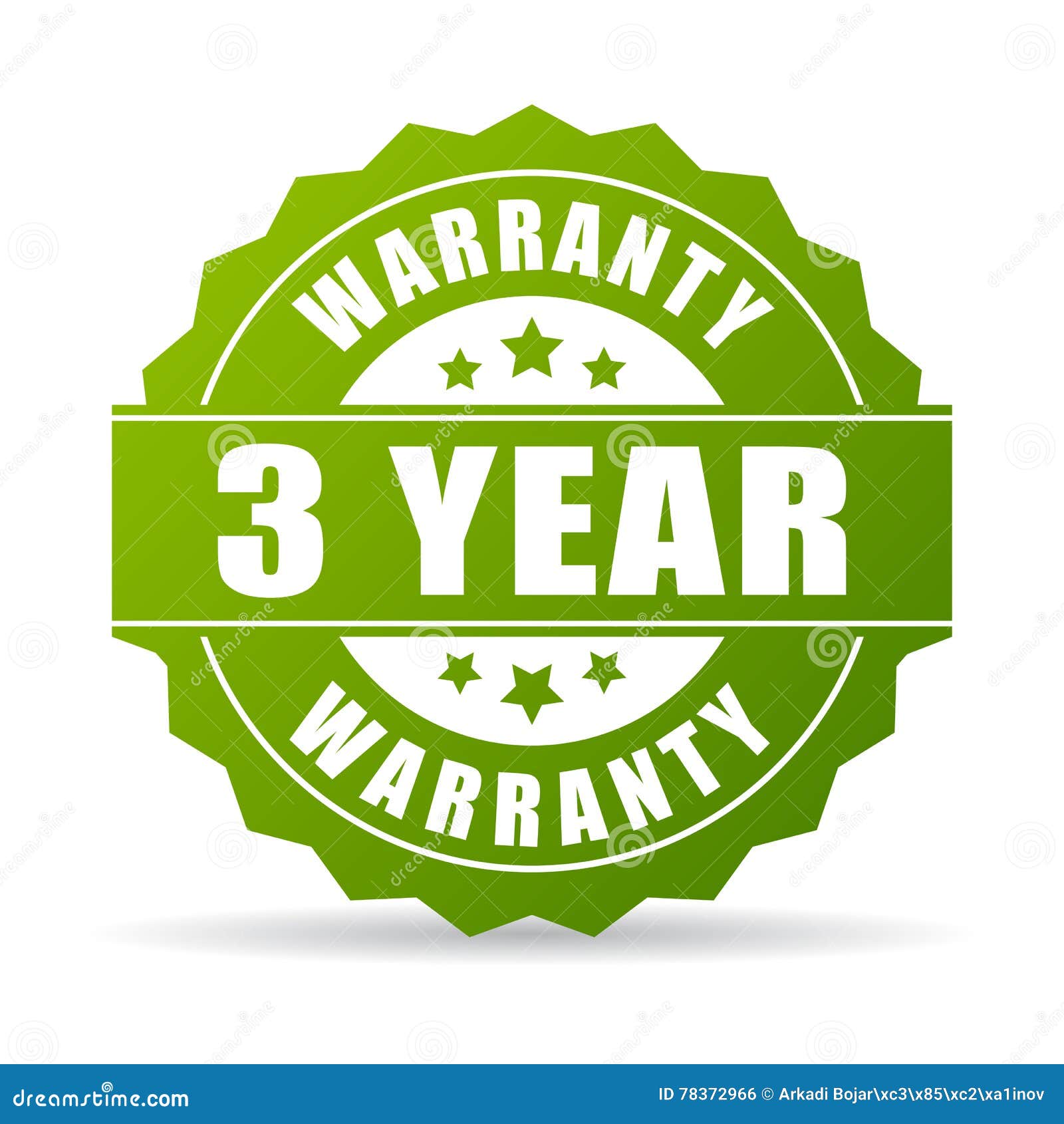 3 years warranty icon stock vector. Illustration of guaranteed - 78372966