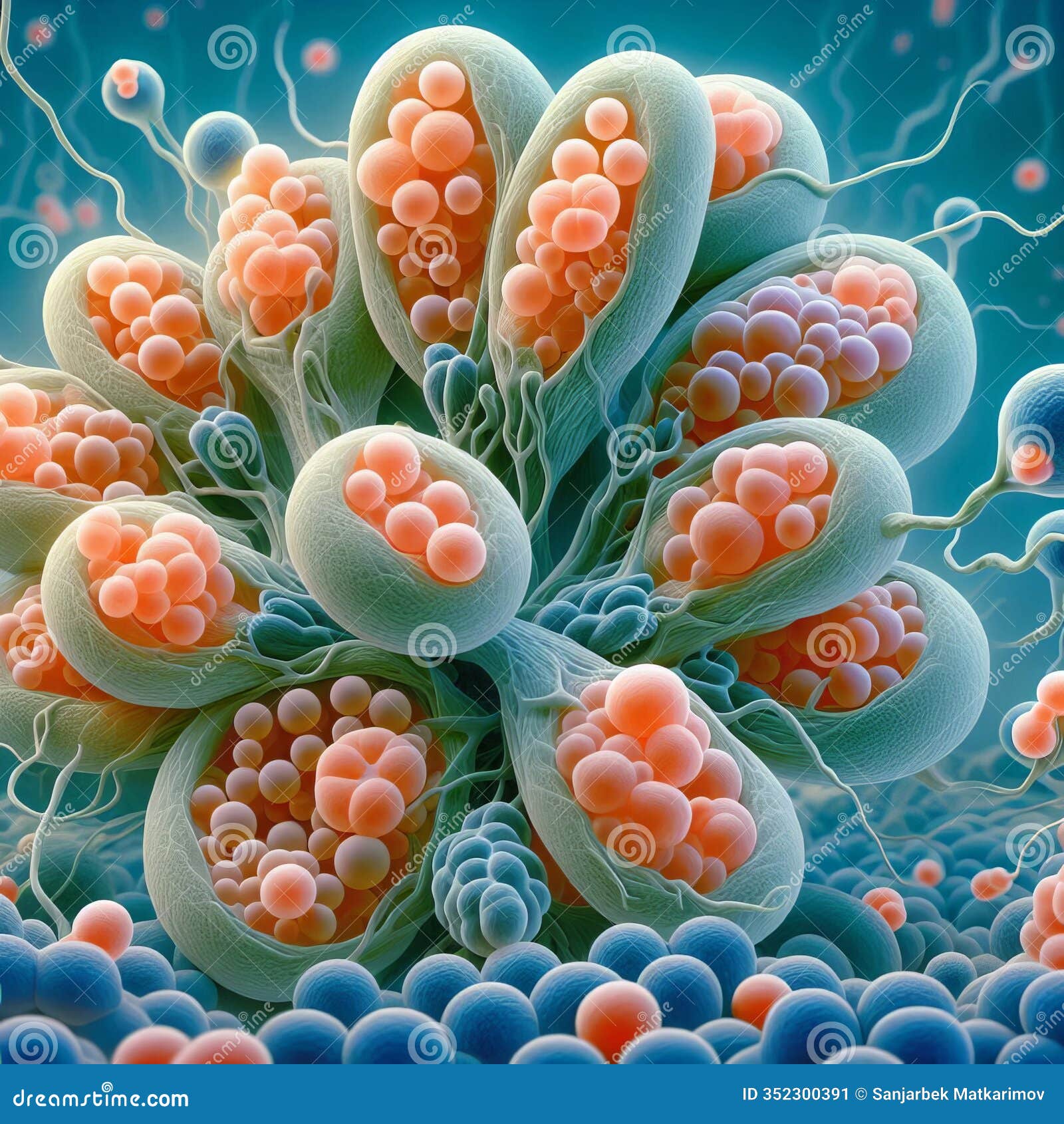 Yeast Cells Budding Depict The Asexual Reproduction Process Royalty ...