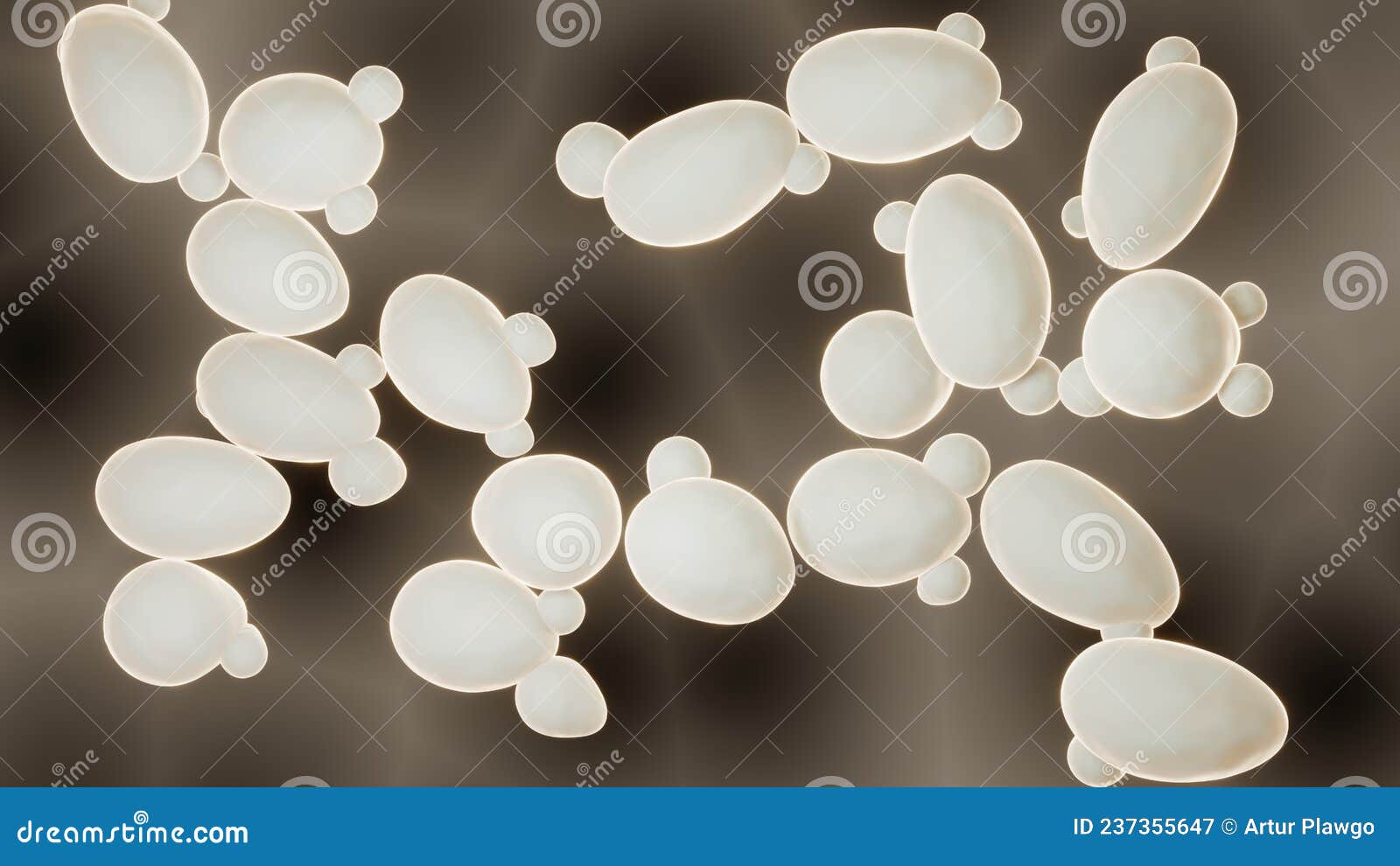 Yeast Cells Microscopic View Close-up Stock Illustration - Illustration ... Yeast Cells Microscopic View Close-up Stock Illustration - Illustration ...