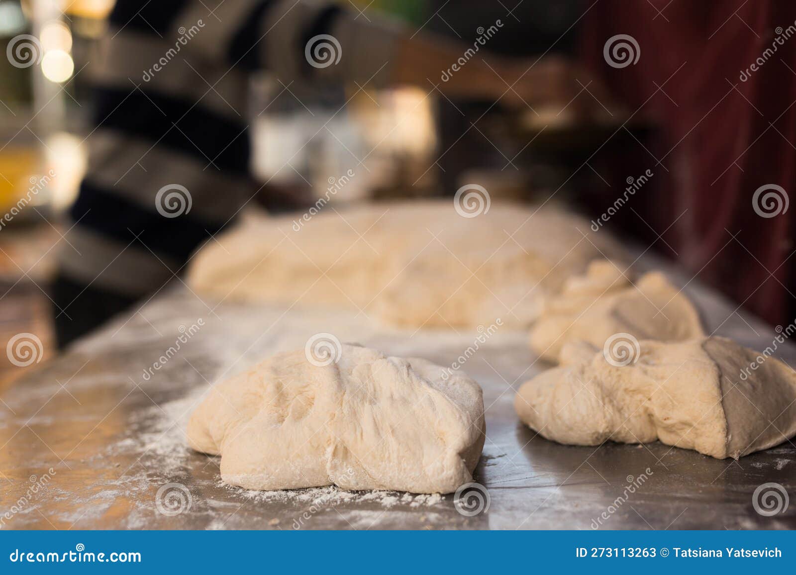 Yeast Dough for Baking Bread. Cooking Process Stock Image - Image of ...