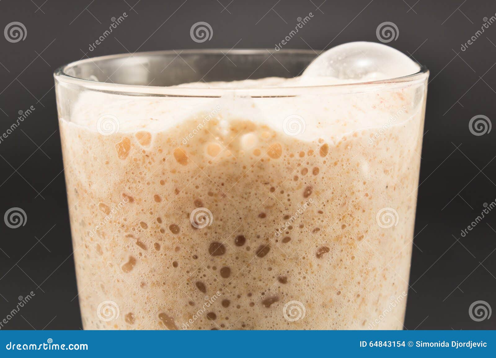 Yeast fermented in a glass stock photo. Image of pastry - 64843154