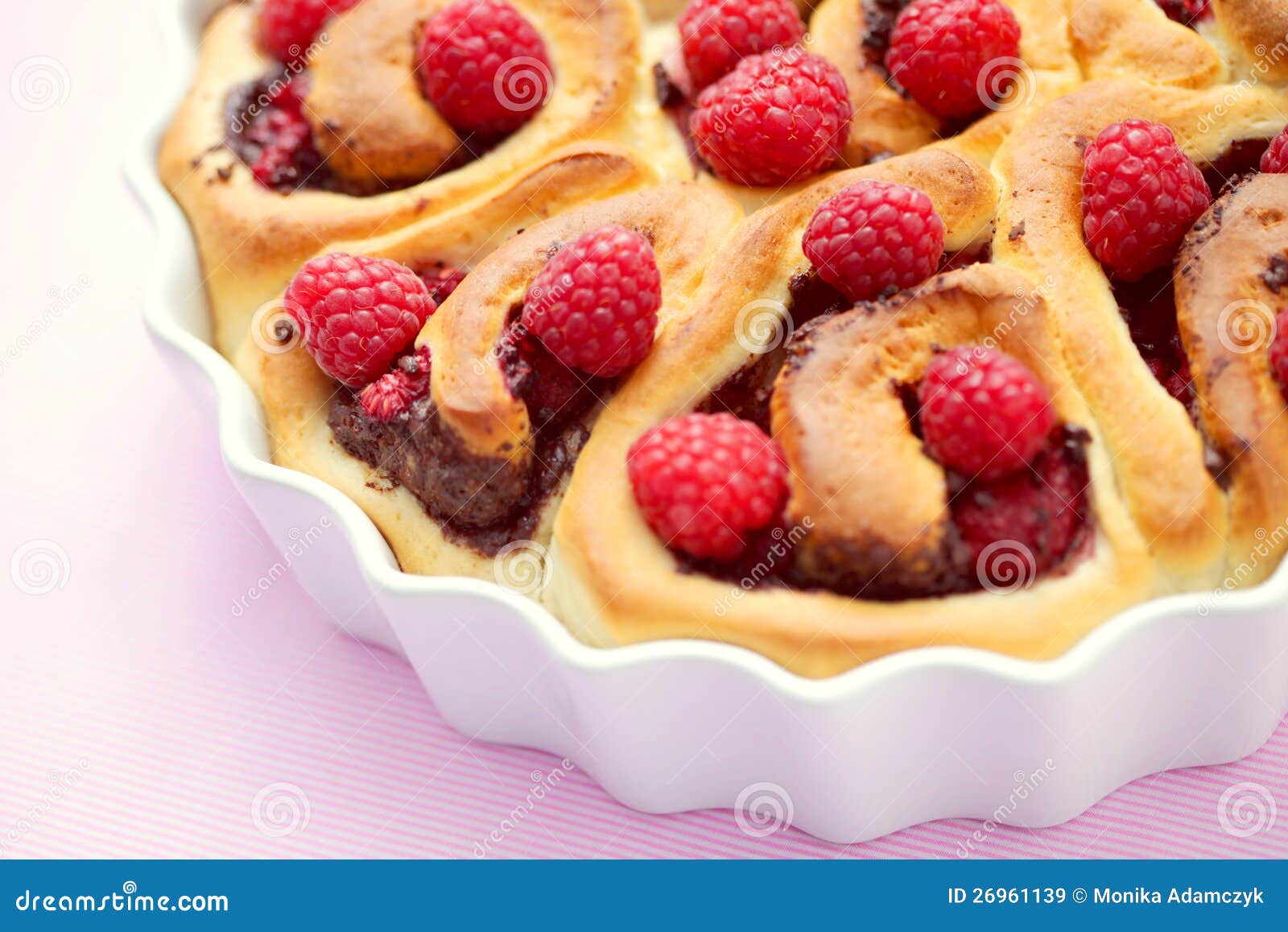 Yeast, raspberry buns stock image. Image of chocolate - 26961139