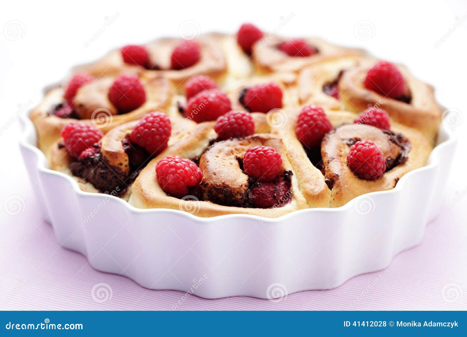 Yeast, raspberry buns stock photo. Image of fresh, dessert - 41412028