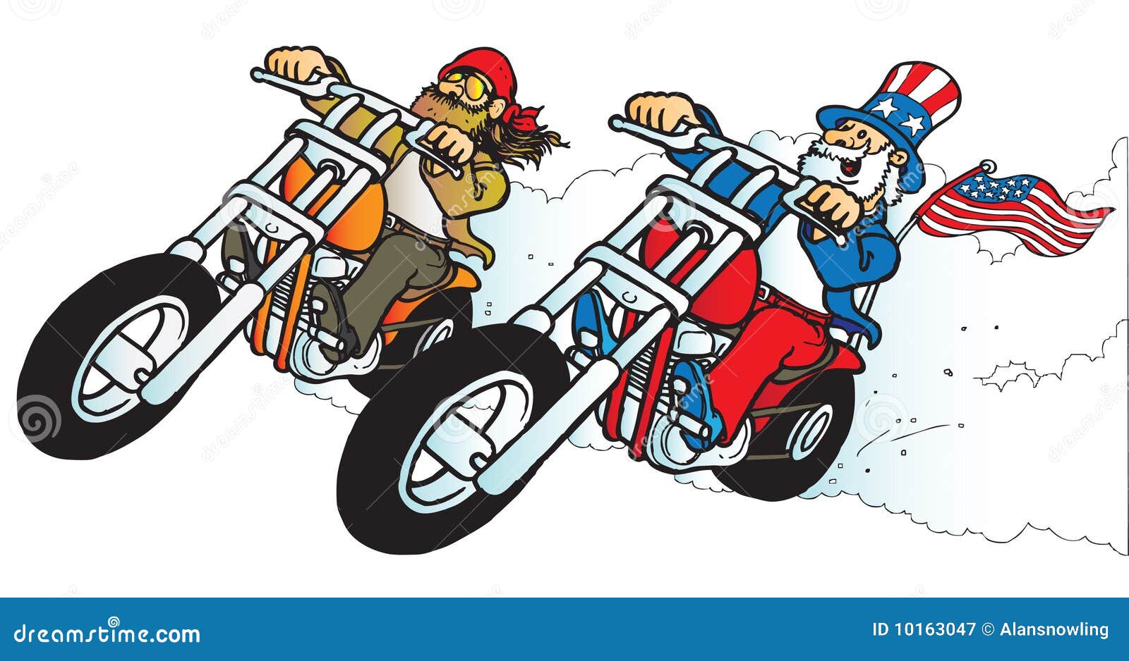 Uncle Sam On Motorcycle Royalty-Free Stock Image | CartoonDealer.com ...