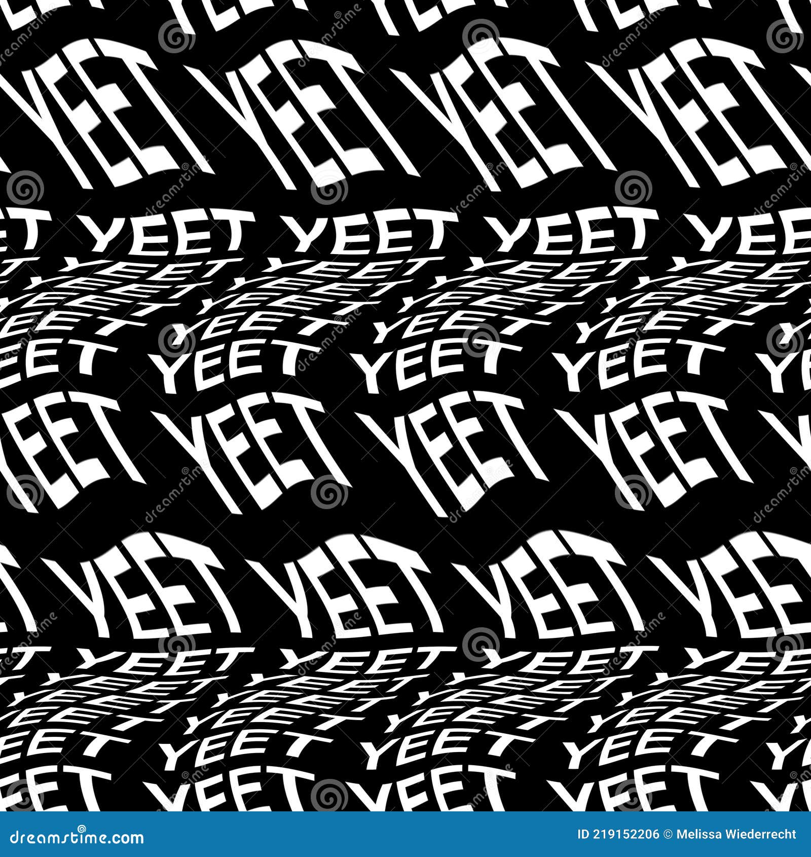 Yeet Word Warped Distorted Repeated And Arranged Into Seamless Pattern Background Stock
