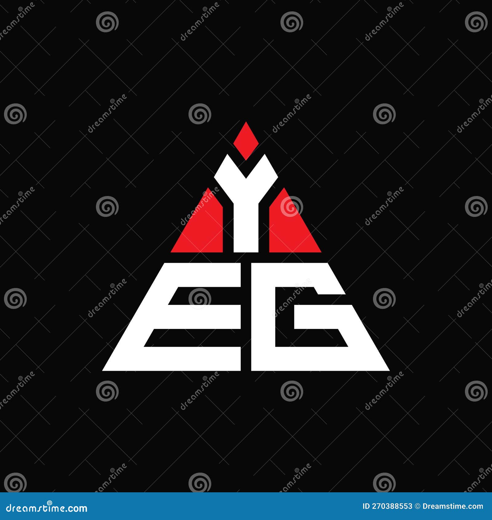 YEG Triangle Letter Logo Design with Triangle Shape. YEG Triangle Logo ...