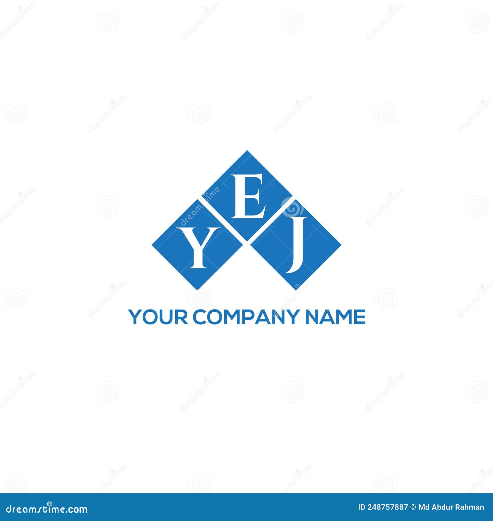 YEJ Letter Logo Design on BLACK Background. YEJ Creative Initials ...