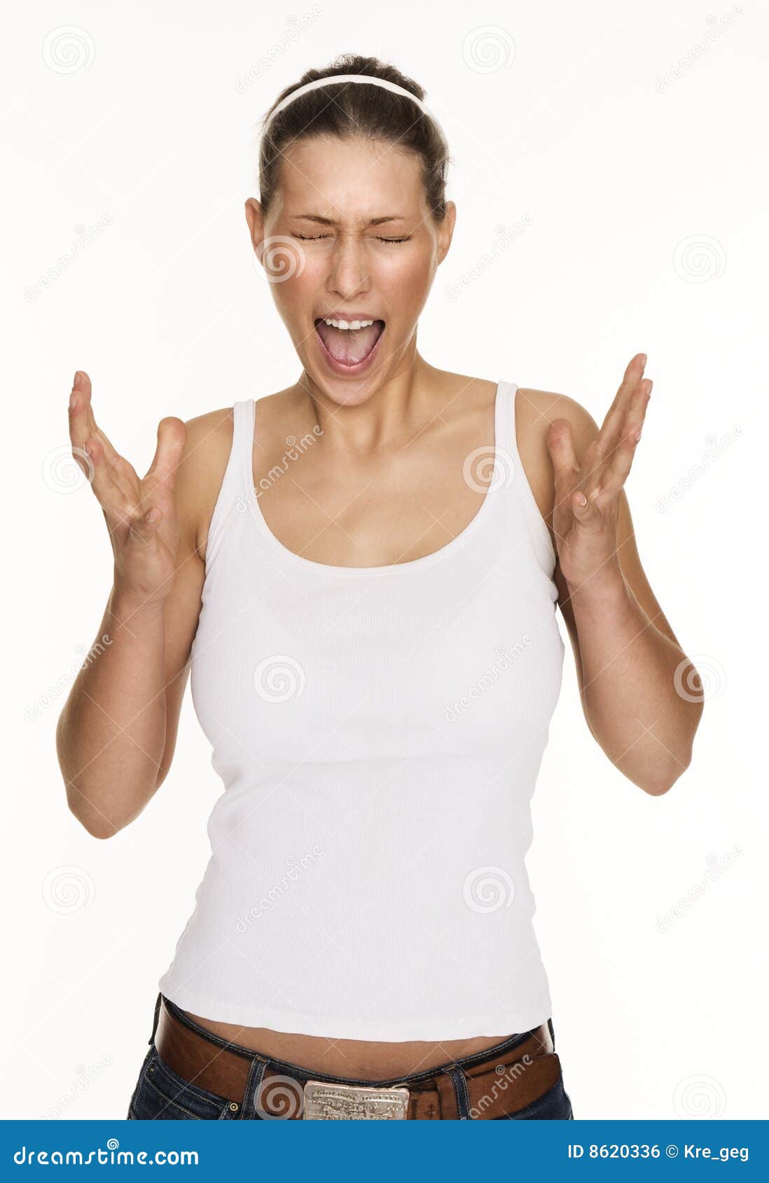 Yell stock photo. Image of expression, blond, shout, beautiful - 8620336