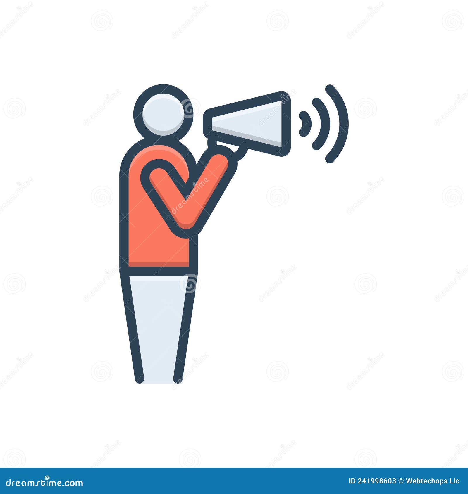 Color Illustration Icon for Yell, Shout and Exclaim Stock Illustration ...