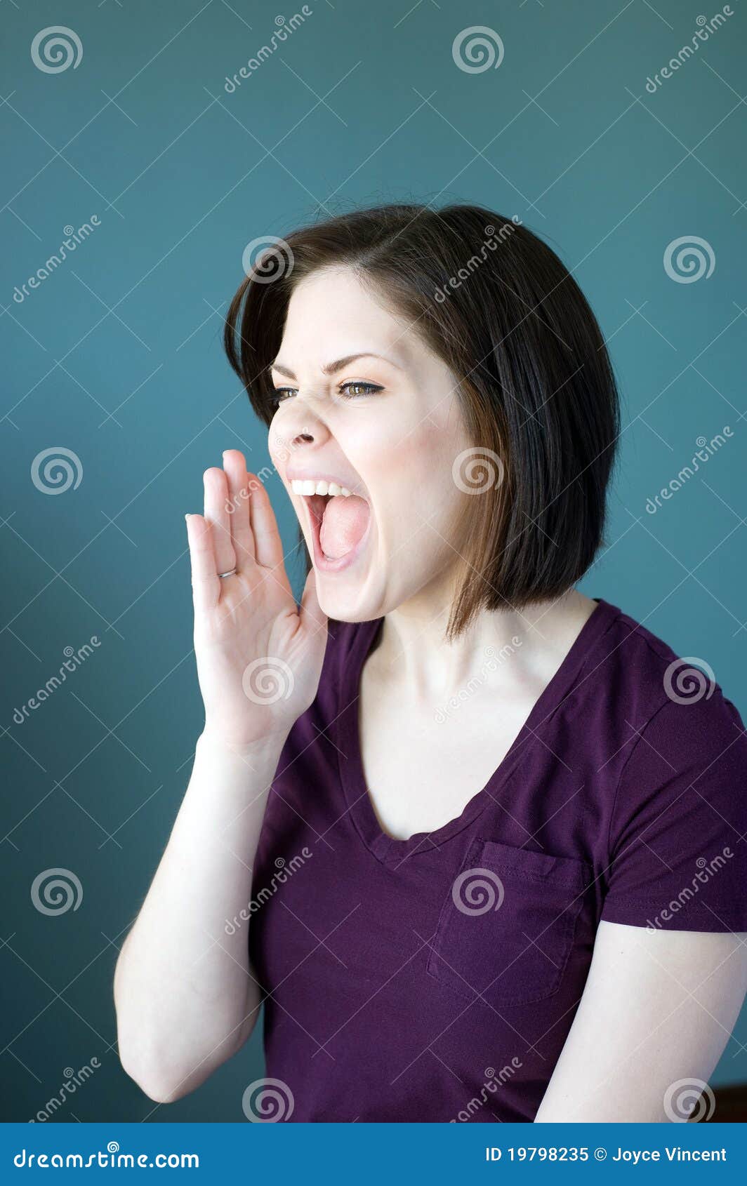 Yelling stock image. Image of girl, purple, angry, yelling - 19798235