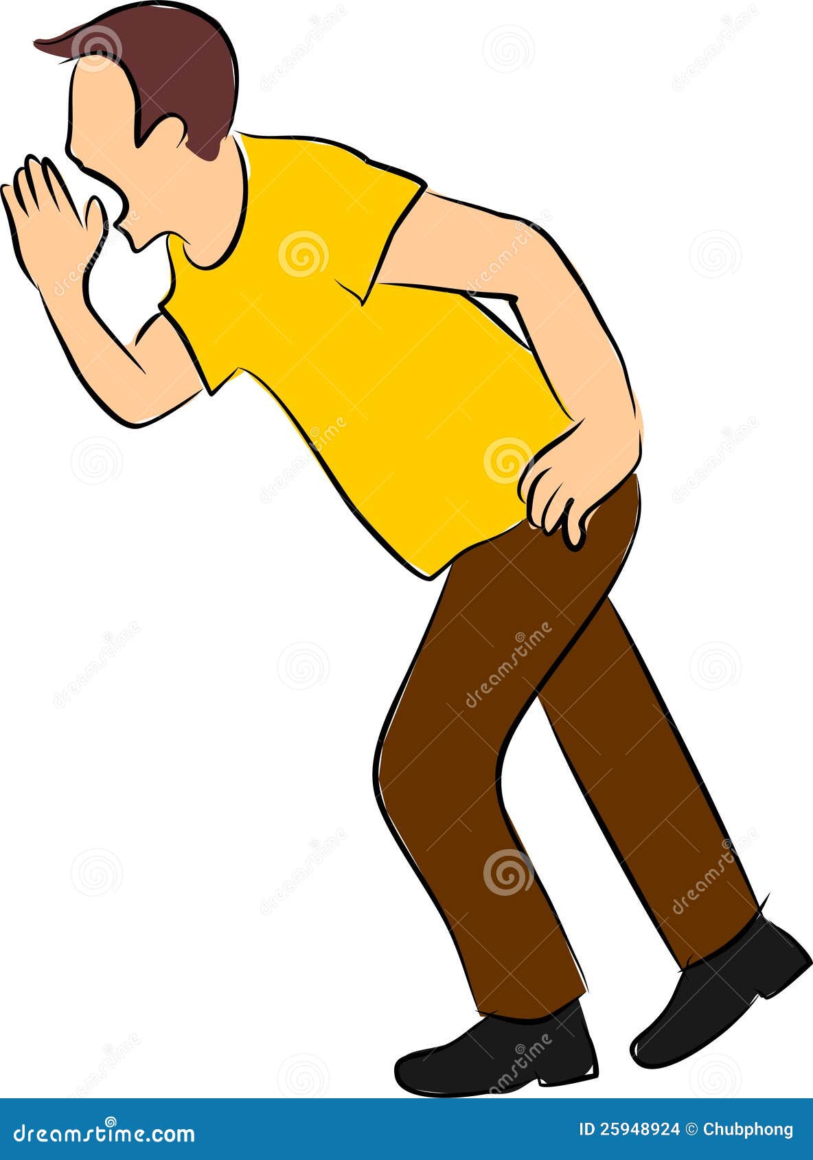 Yelling stock illustration. Illustration of communication - 25948924