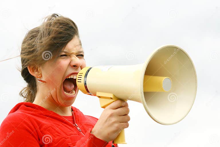 Yelling stock image. Image of broadcast, caucasian, communication - 5382815