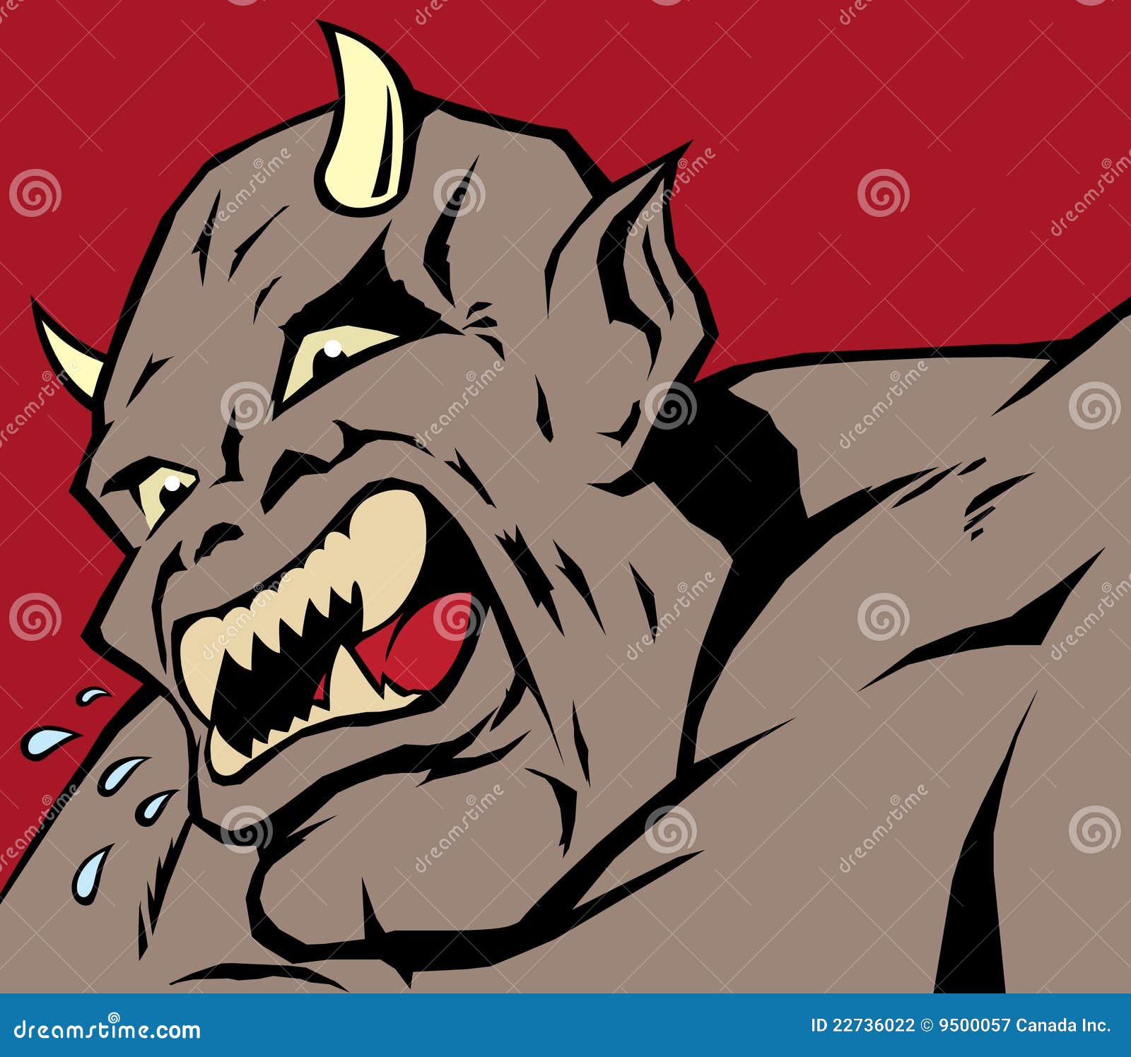 Yelling demon stock vector. Illustration of demon, looking - 22736022