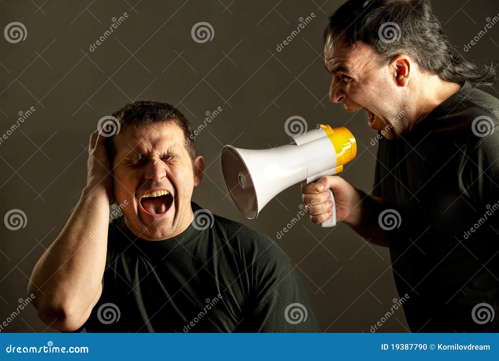 Yelling with a megaphone stock photo. Image of aggressive - 19387790