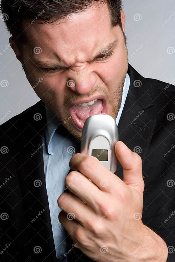 Yelling Phone Man stock image. Image of business, yelling - 10838933