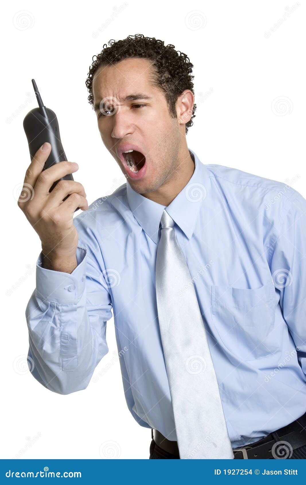 Yelling Phone Man stock photo. Image of phone, white, american - 1927254