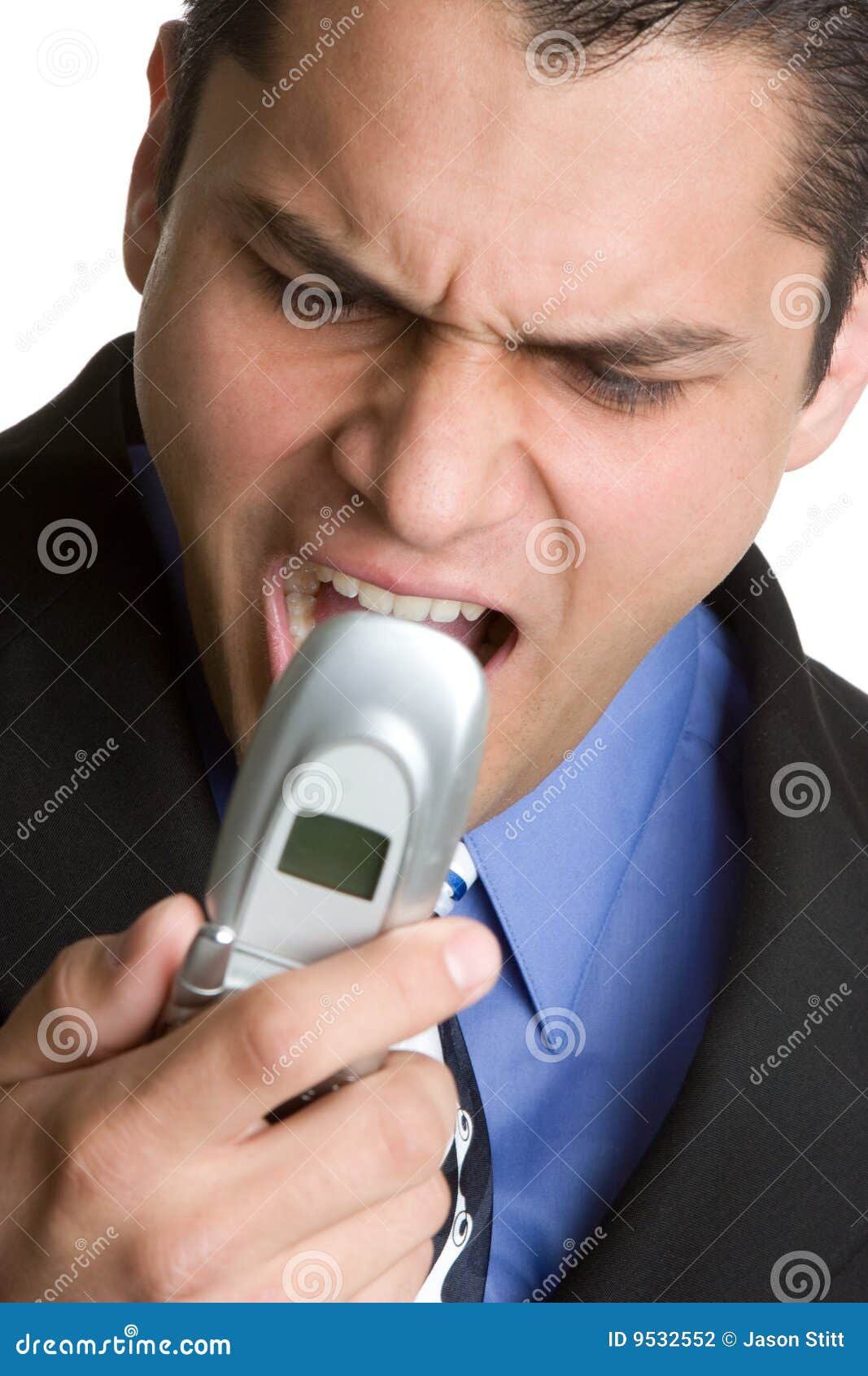 Yelling Phone Man stock photo. Image of businessman, phone - 9532552