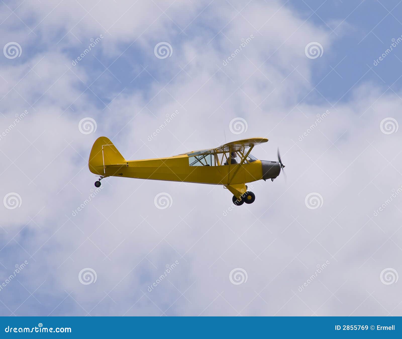 Yello old time airplane stock image. Image of bomb, transportation ...