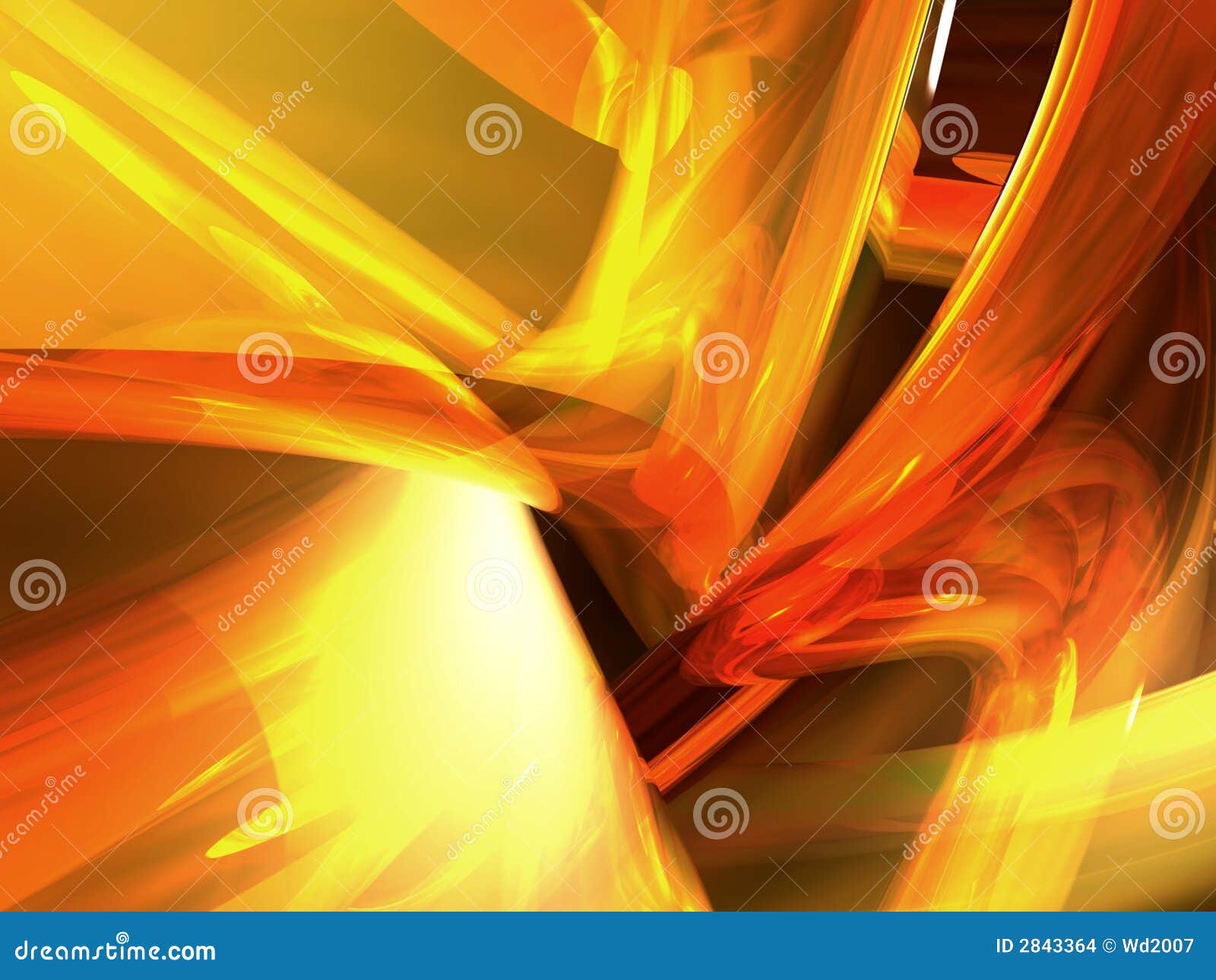 Yellow 3D abstract stock illustration. Illustration of glowing - 2843364
