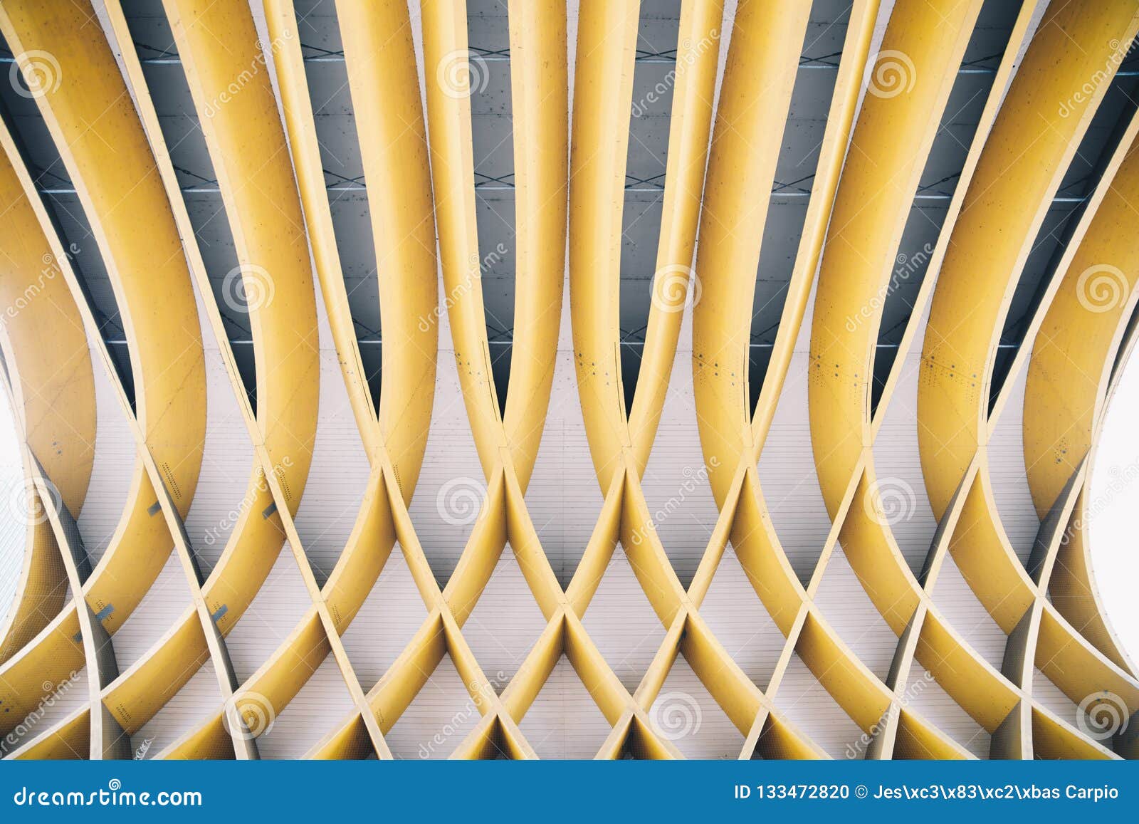 Yellow Abstract Background of Architecture Stock Photo - Image of ...