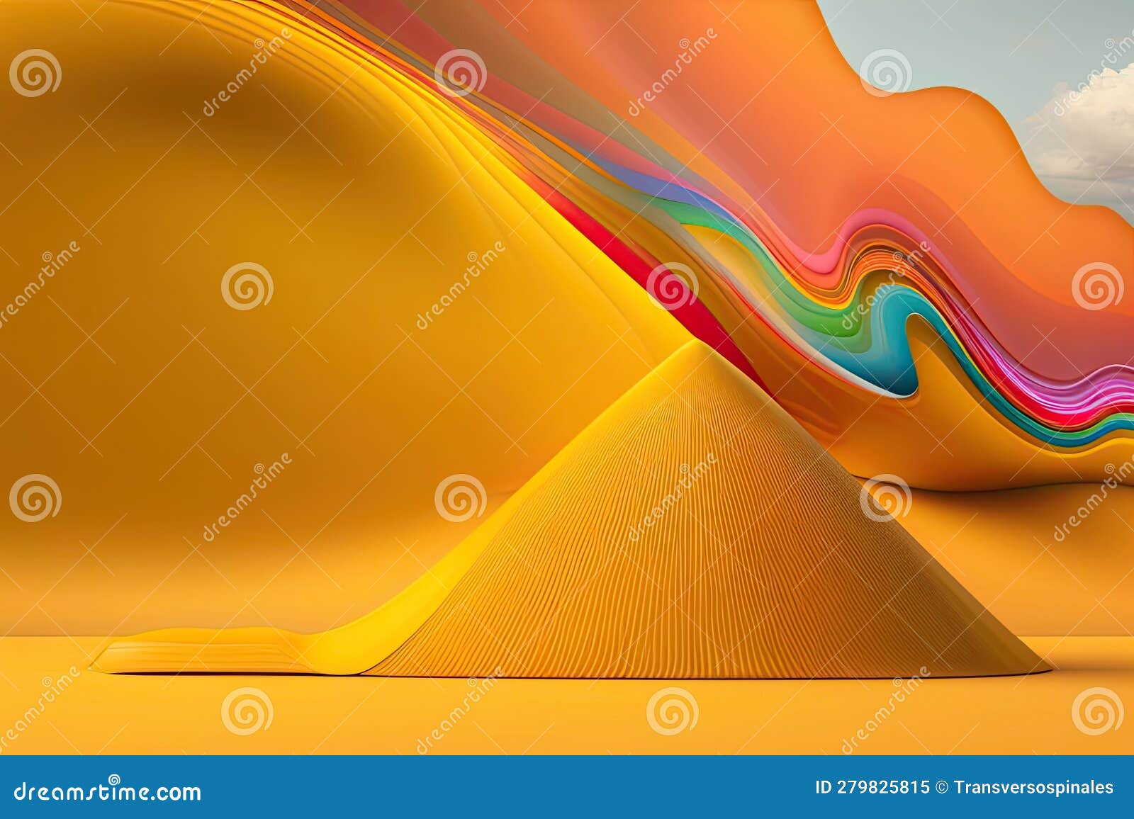 Yellow Abstract Background Illustration Generative AI Art Stock ...