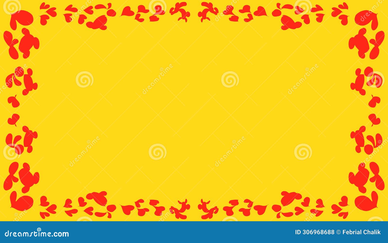 Yellow Abstract Background with Red Abstract Frame Stock Vector ...