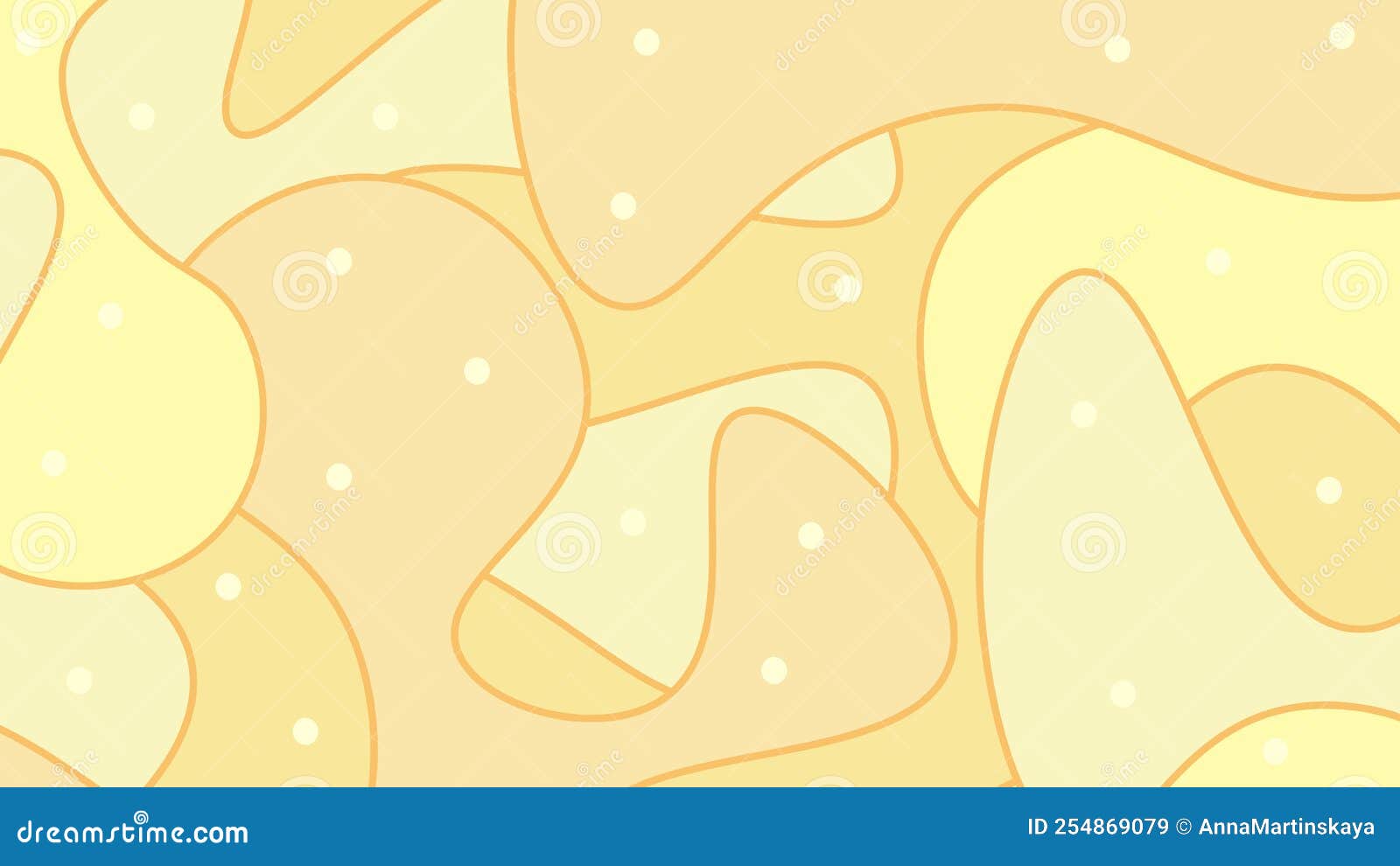 Yellow Abstract Background with Round Shapes. Vector Illustration Stock ...