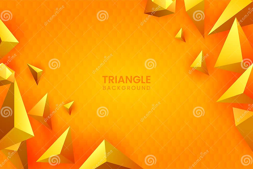 Yellow Abstract 3d Triangle Background, Yellow Abstract Gradient Banner Background Stock Vector ...
