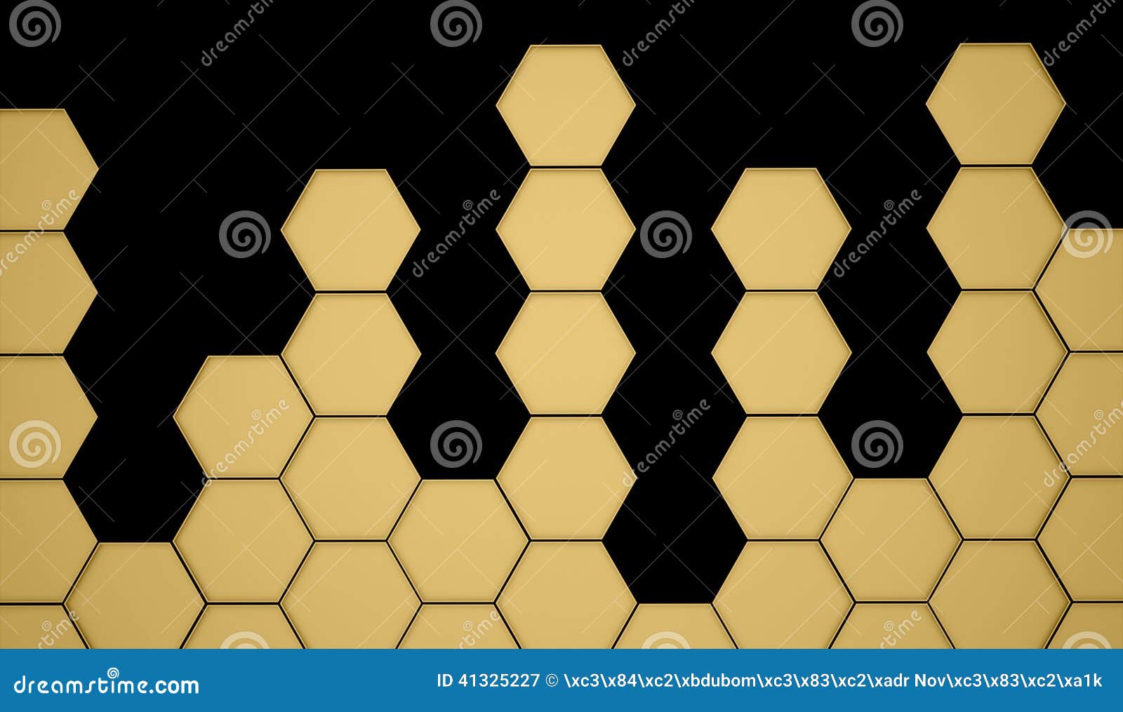 Yellow Abstract Hexagonal Cell Background Stock Illustration ...