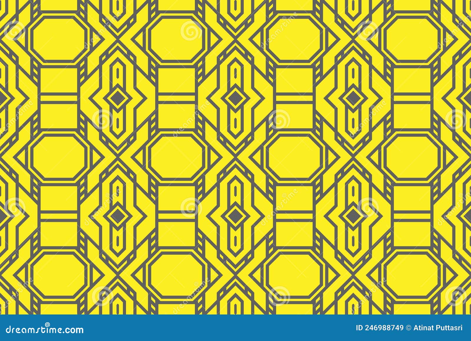 Yellow Abstract Modern Geometric Shape Pattern Seamless Background ...