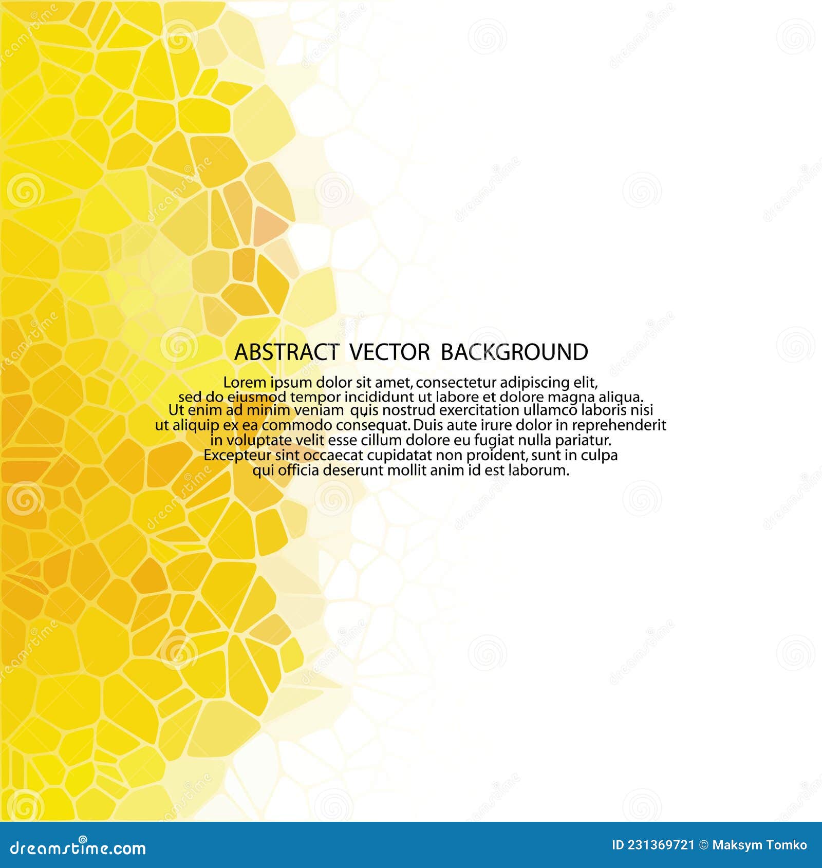 Yellow Abstract Peebles. Vector Geometric Background. Eps 10 Stock ...