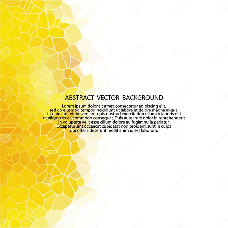 Yellow Abstract Peebles. Vector Geometric Background. Eps 10 Stock ...