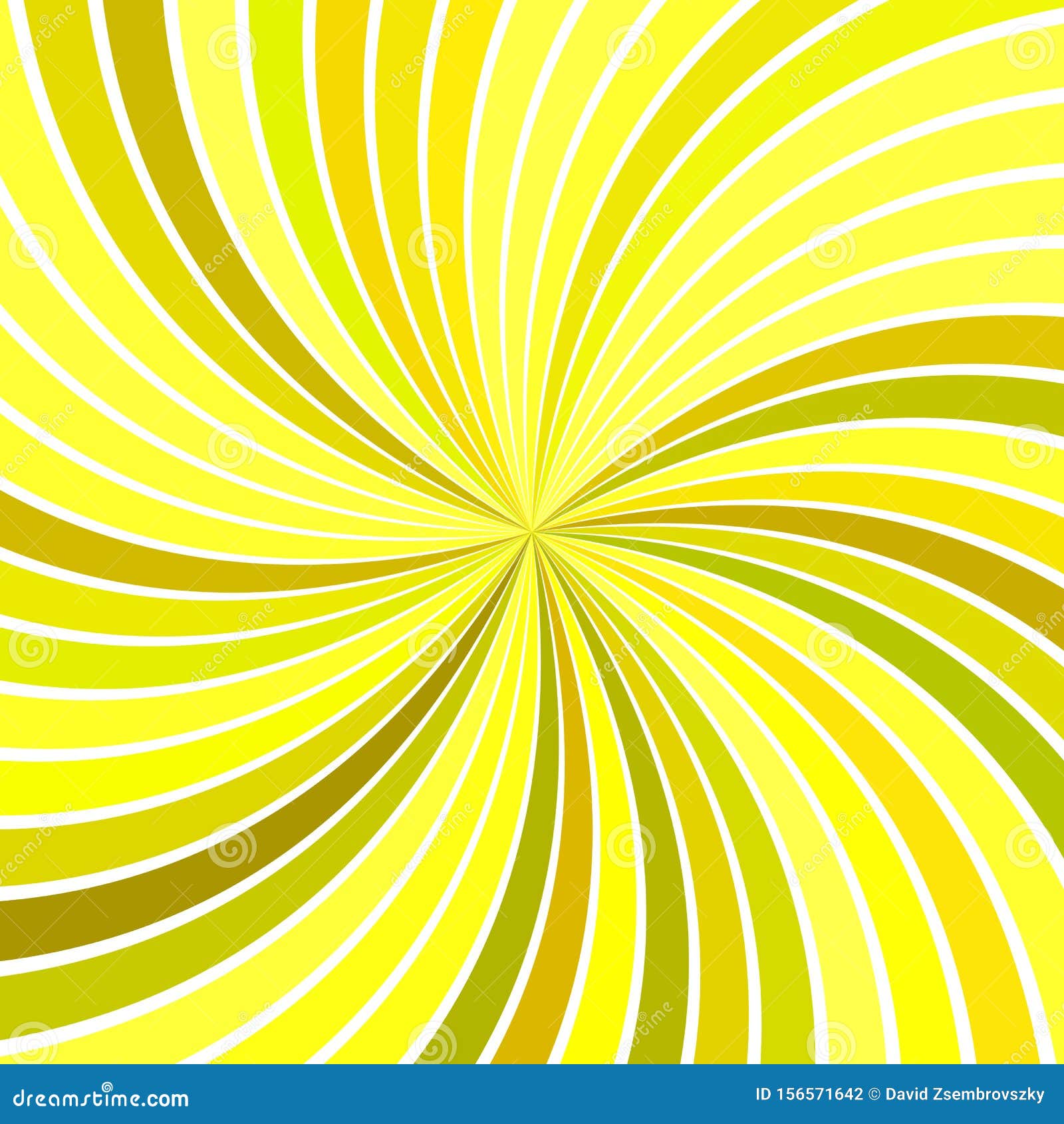 Yellow Abstract Psychedelic Spiral Burst Stripe Background Stock Vector ...