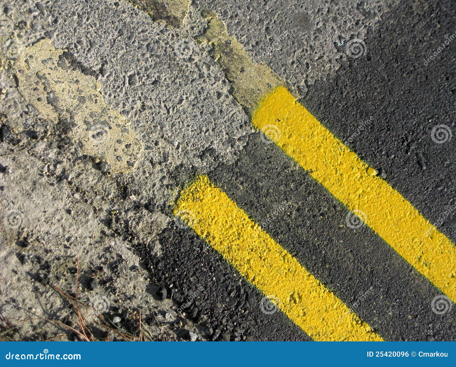 Yellow abstract road paint stock photo. Image of aslphalt - 25420096