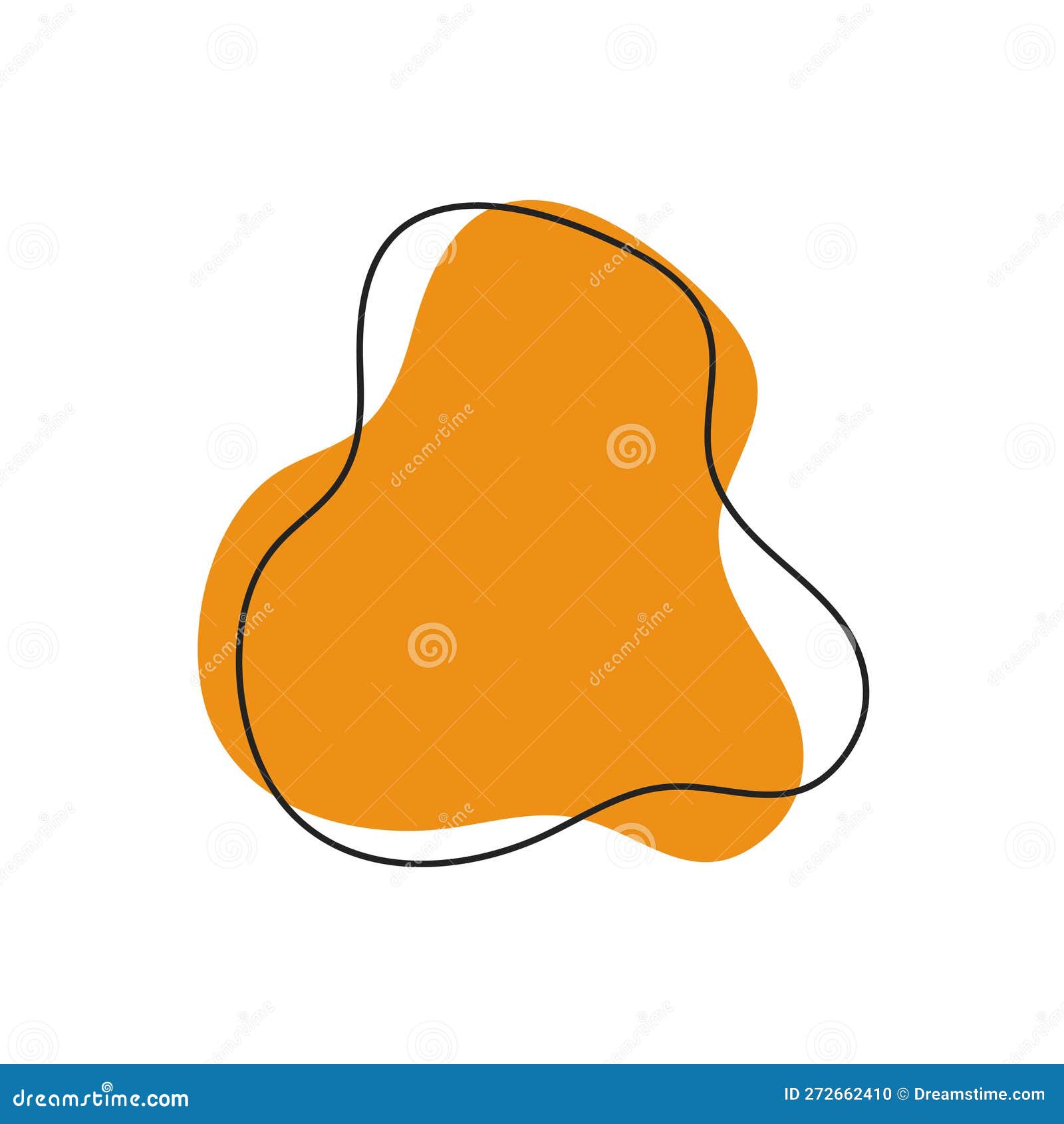 Yellow Abstract Shape Object Illustration. Stock Vector - Illustration ...