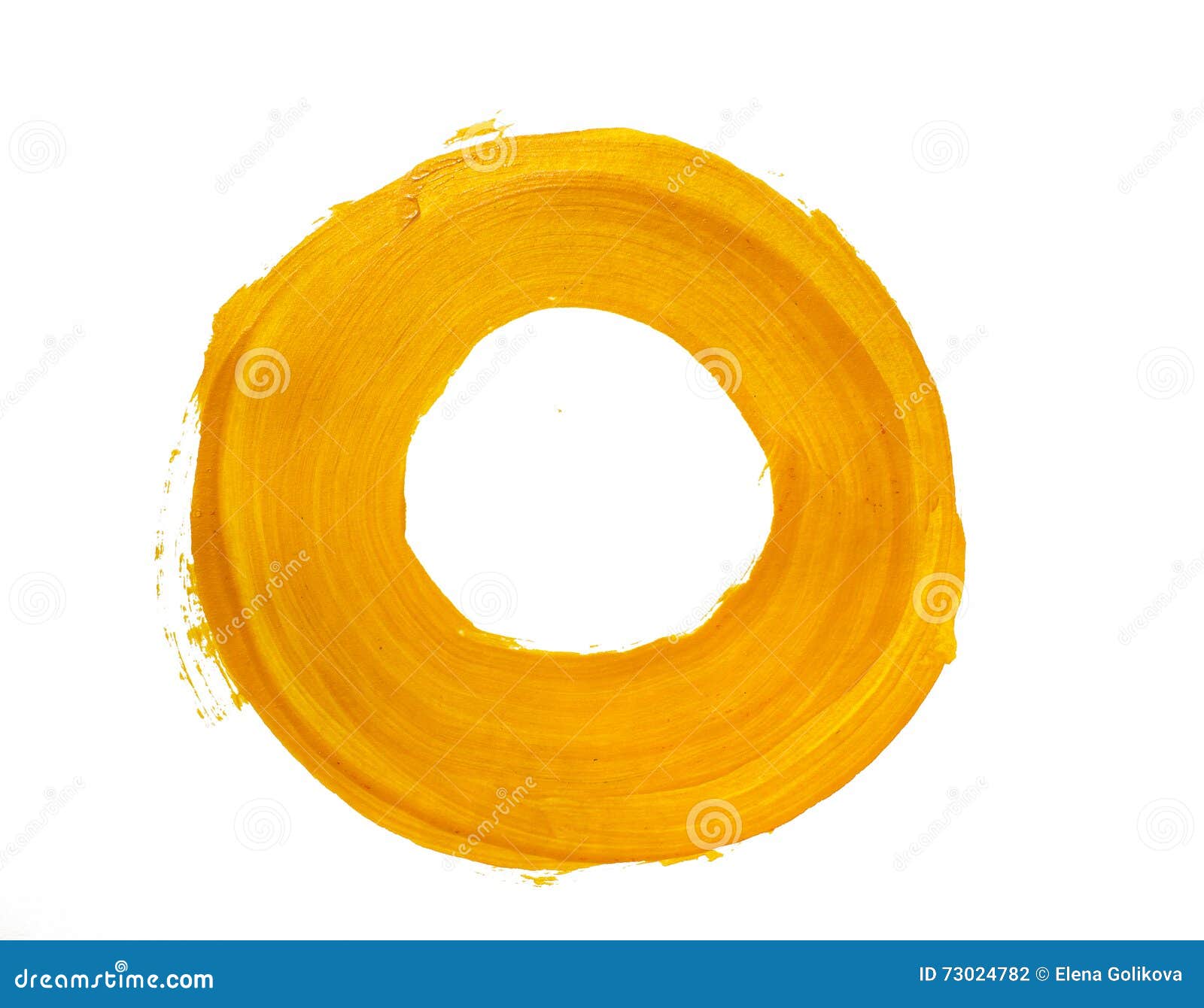 Yellow acrylic circle stock photo. Image of drawing, colorful - 73024782