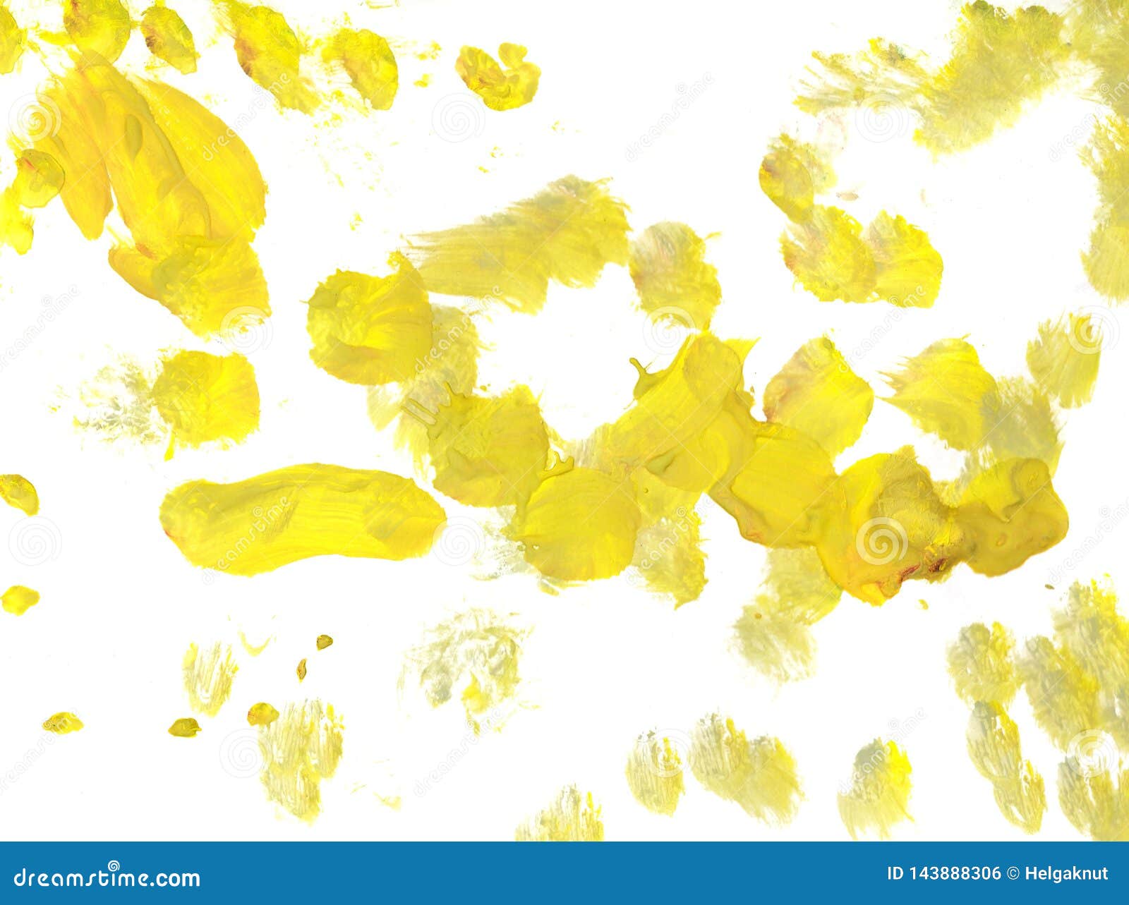 Yellow Acrylic Hand Drawn Brush Spots Texture Stock Photo - Image of ...