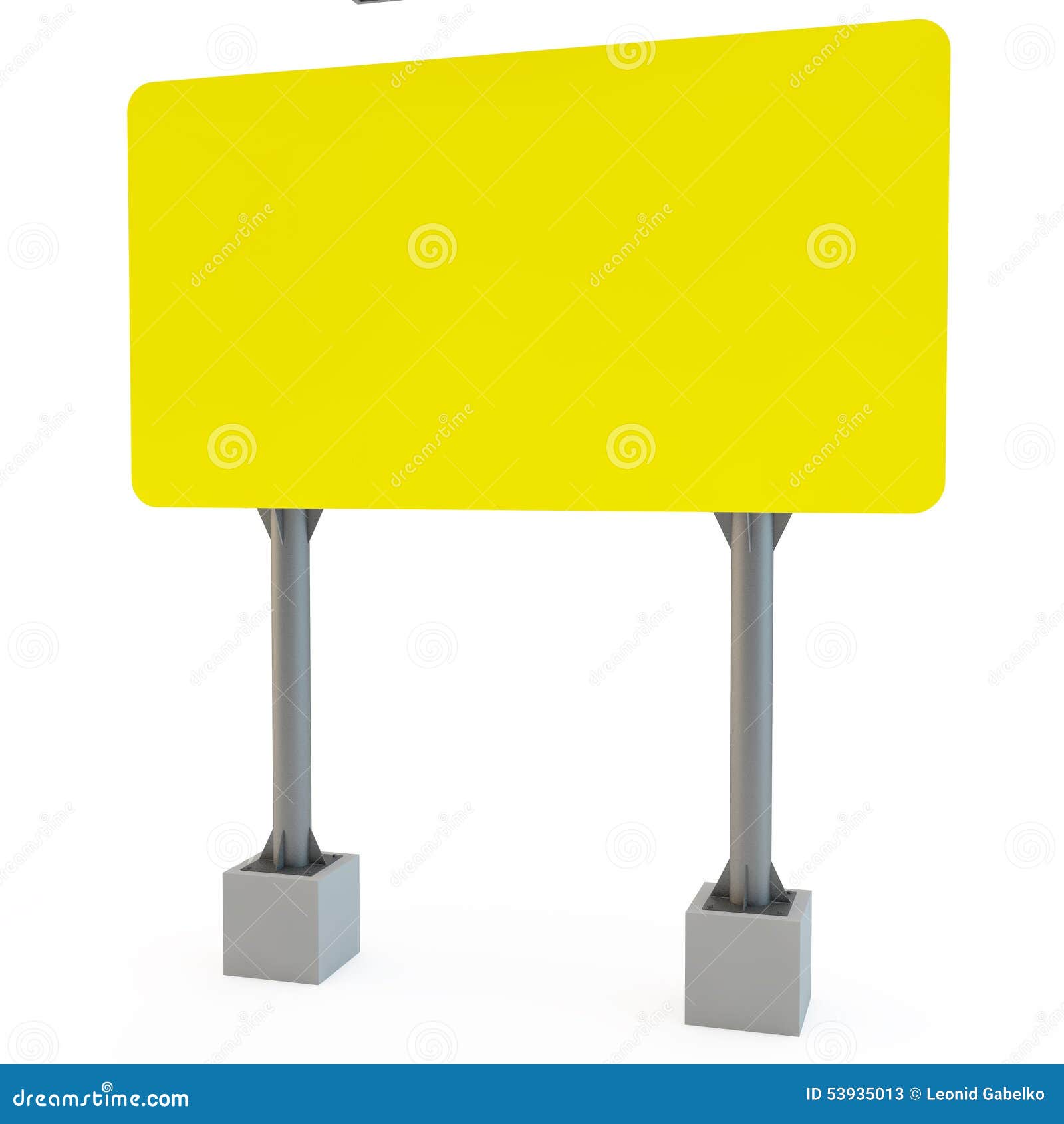 Yellow Advertizing Billboard Stock Illustration - Illustration of frame ...