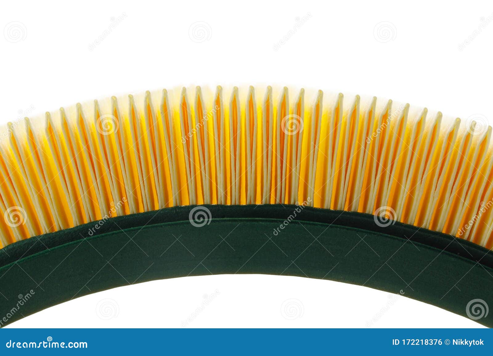 Yellow Air Filter for Car Engine Stock Photo - Image of object, curve ...