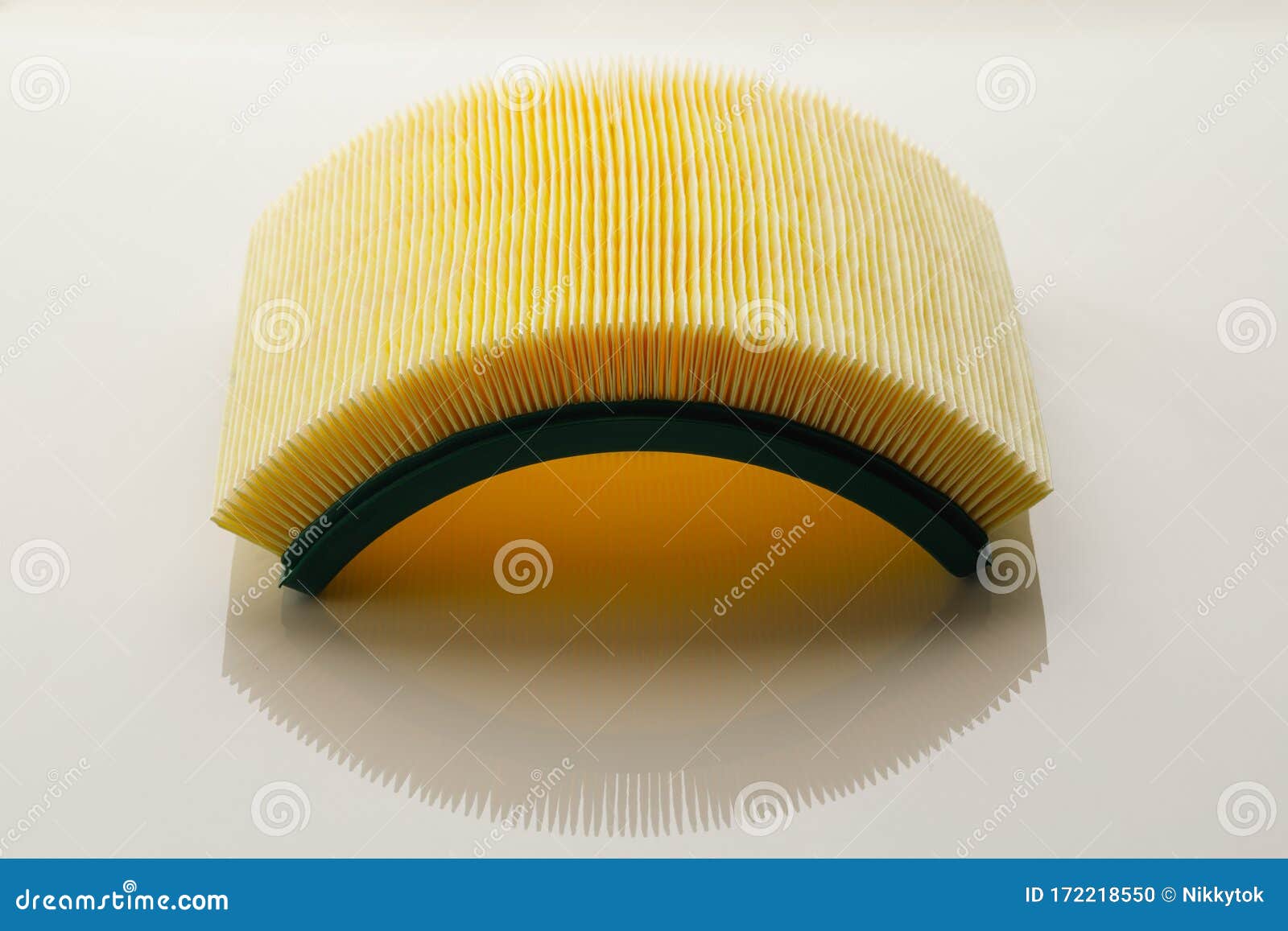 Yellow Air Filter for Car Engine Stock Photo - Image of background ...