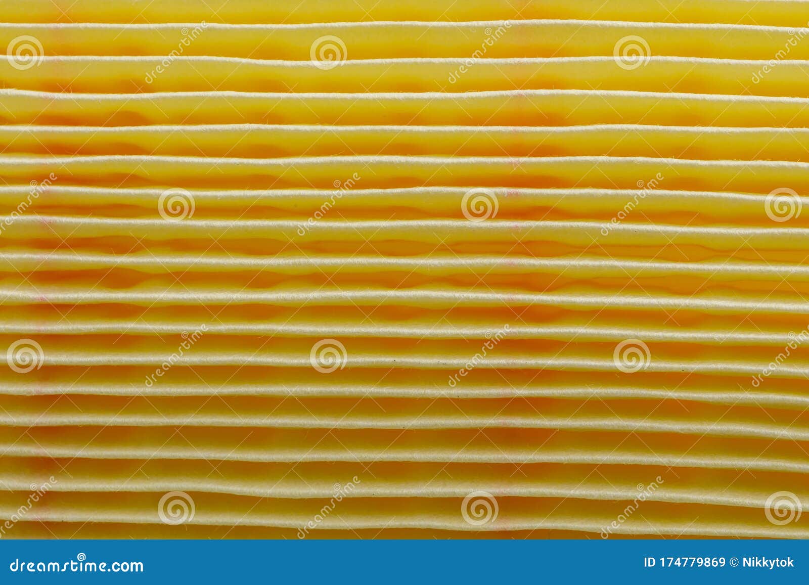 Yellow Air Filter for Car Engine Stock Image - Image of detail, closeup ...