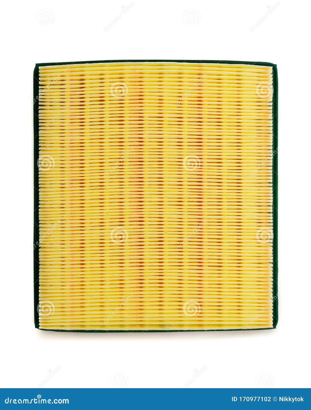 Yellow Air Filter for Car Engine, Isolated on White Stock Photo - Image ...