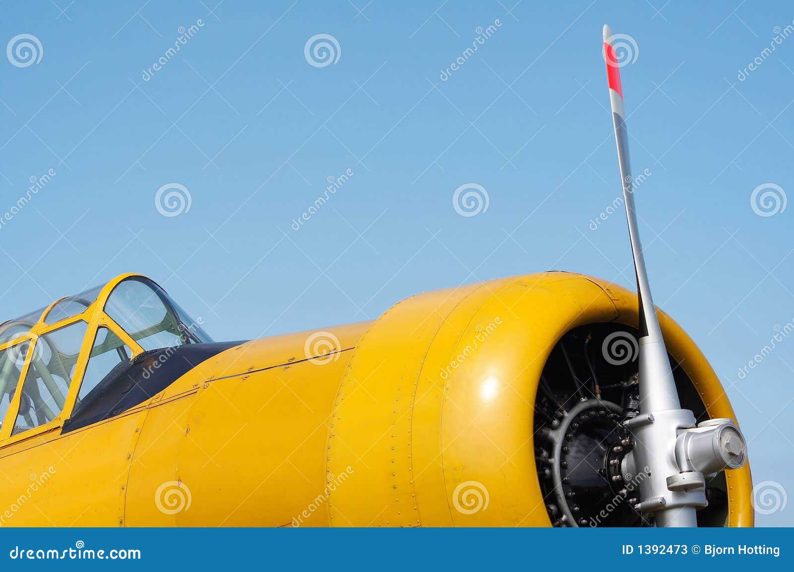 Yellow airplane stock image. Image of aero, reflective - 1392473
