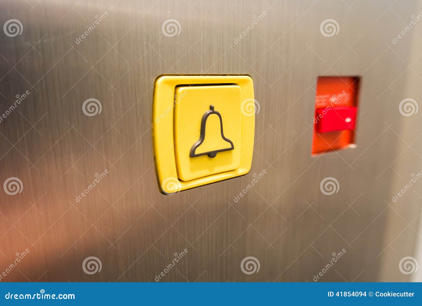 Yellow Alarm Button stock photo. Image of helping, assistance - 41854094