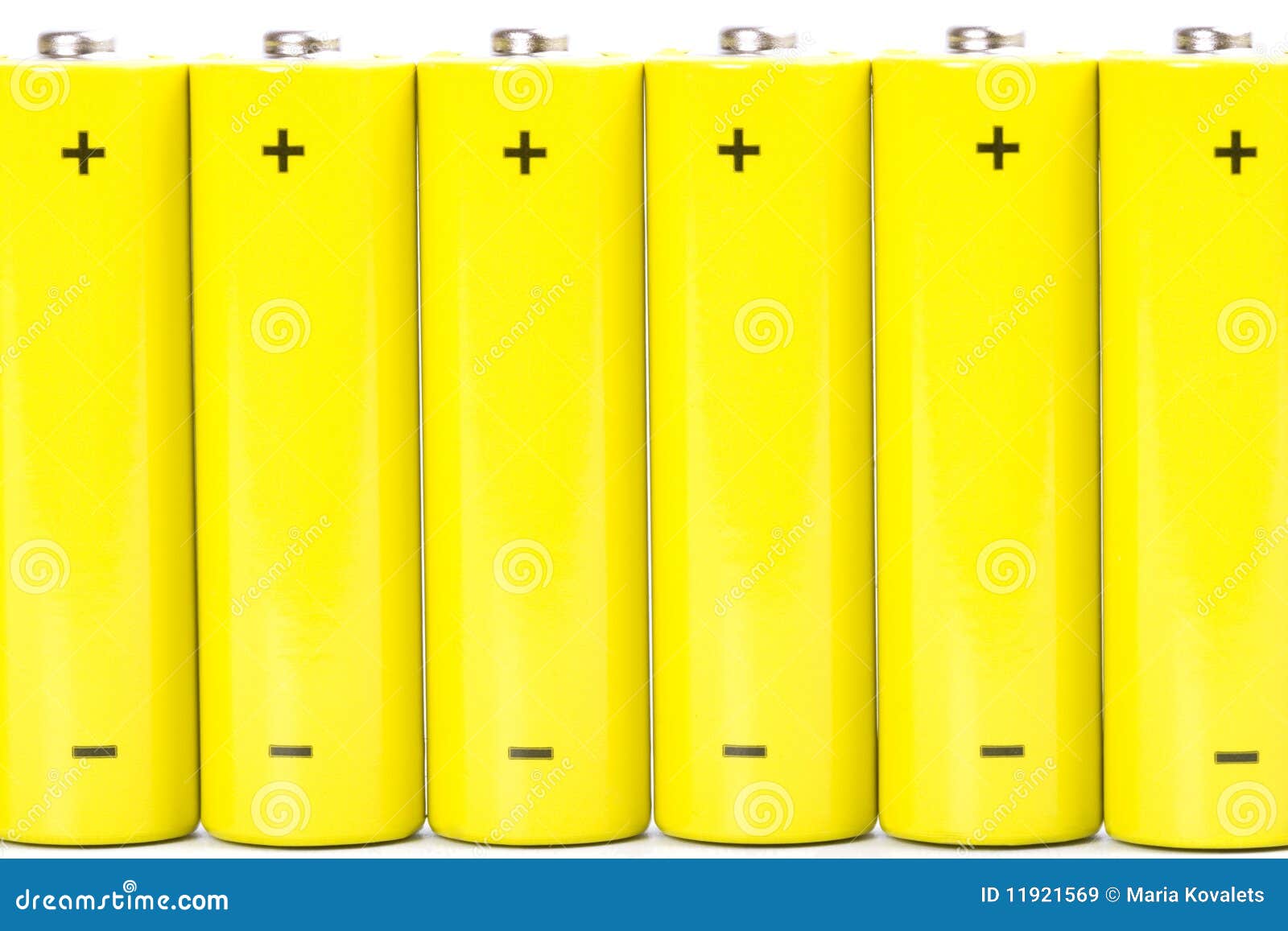 Yellow alkaline batteries stock image. Image of object - 11921569