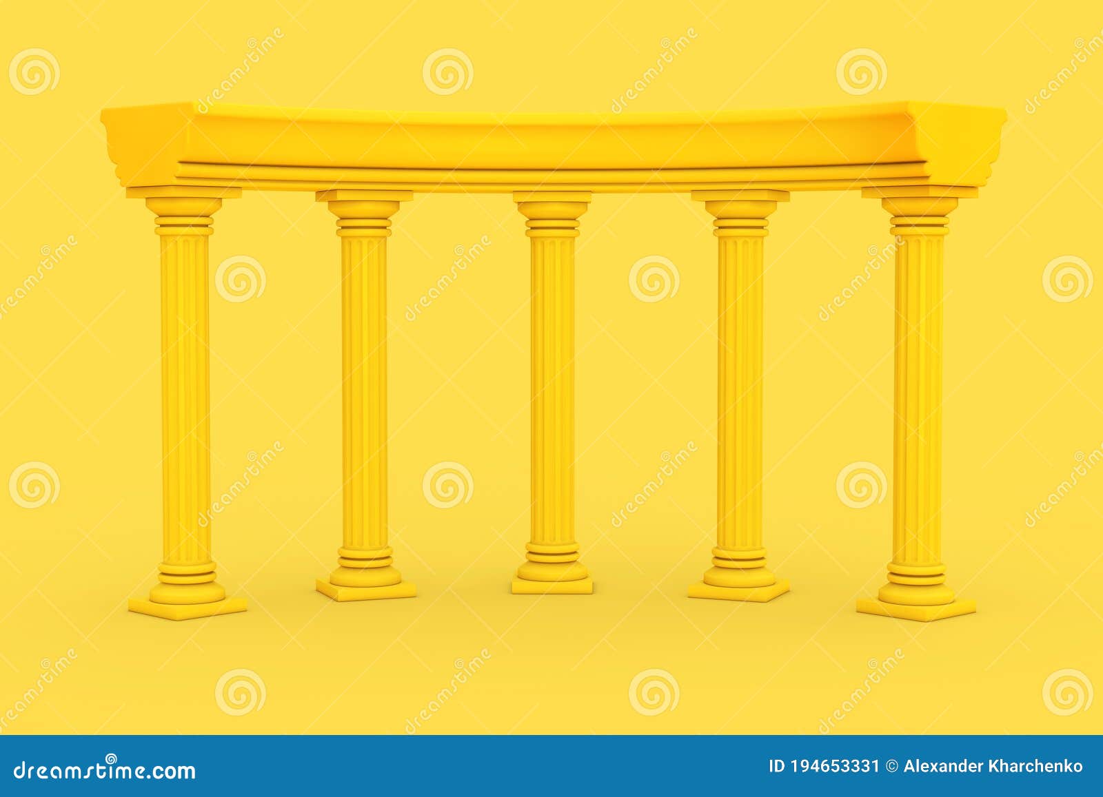 Ancient Classic Greek Column Arc. 3d Rendering Royalty-Free Stock ...