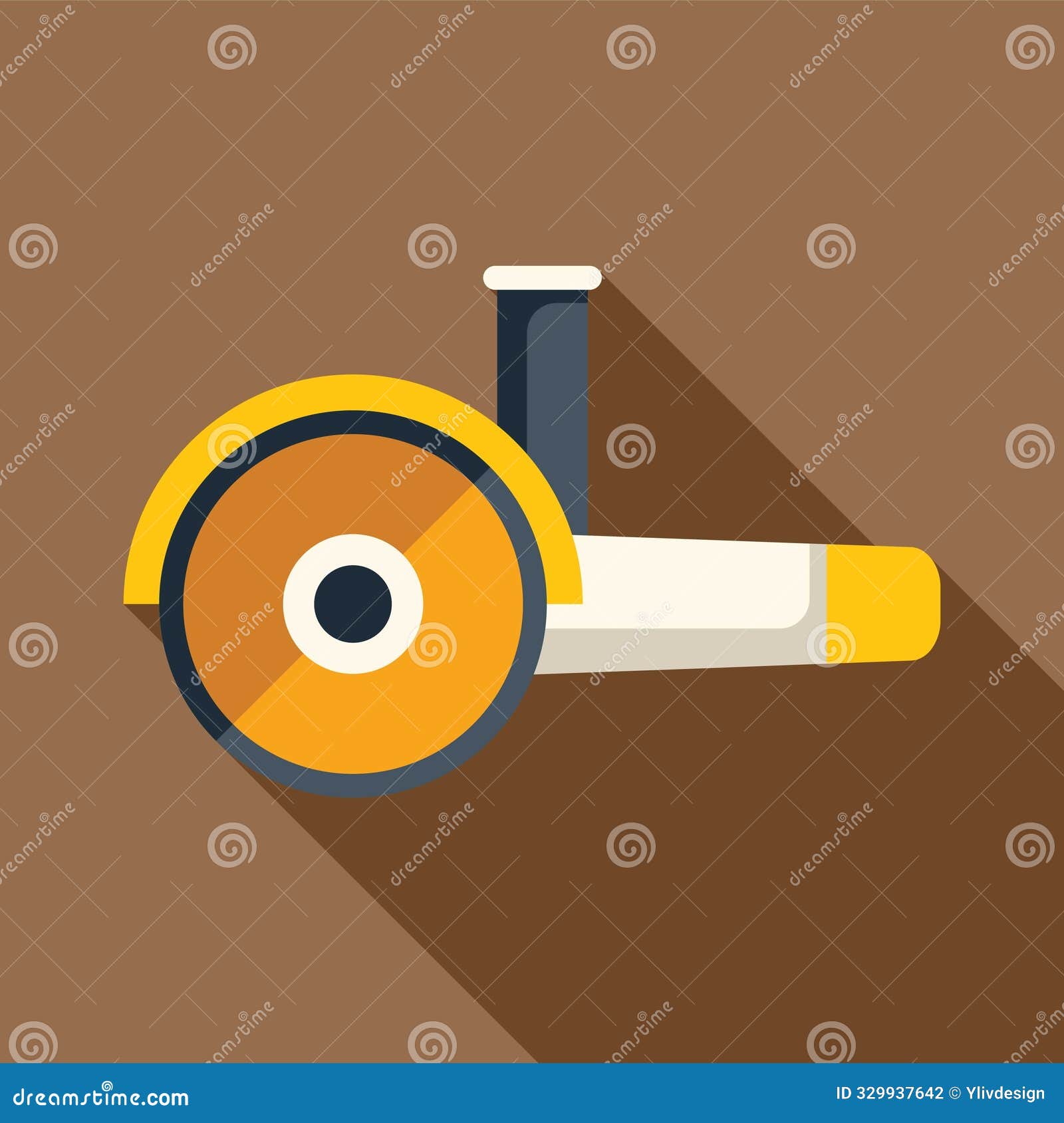 Yellow Angle Grinder with Brown Background Lying on Its Side Stock ...