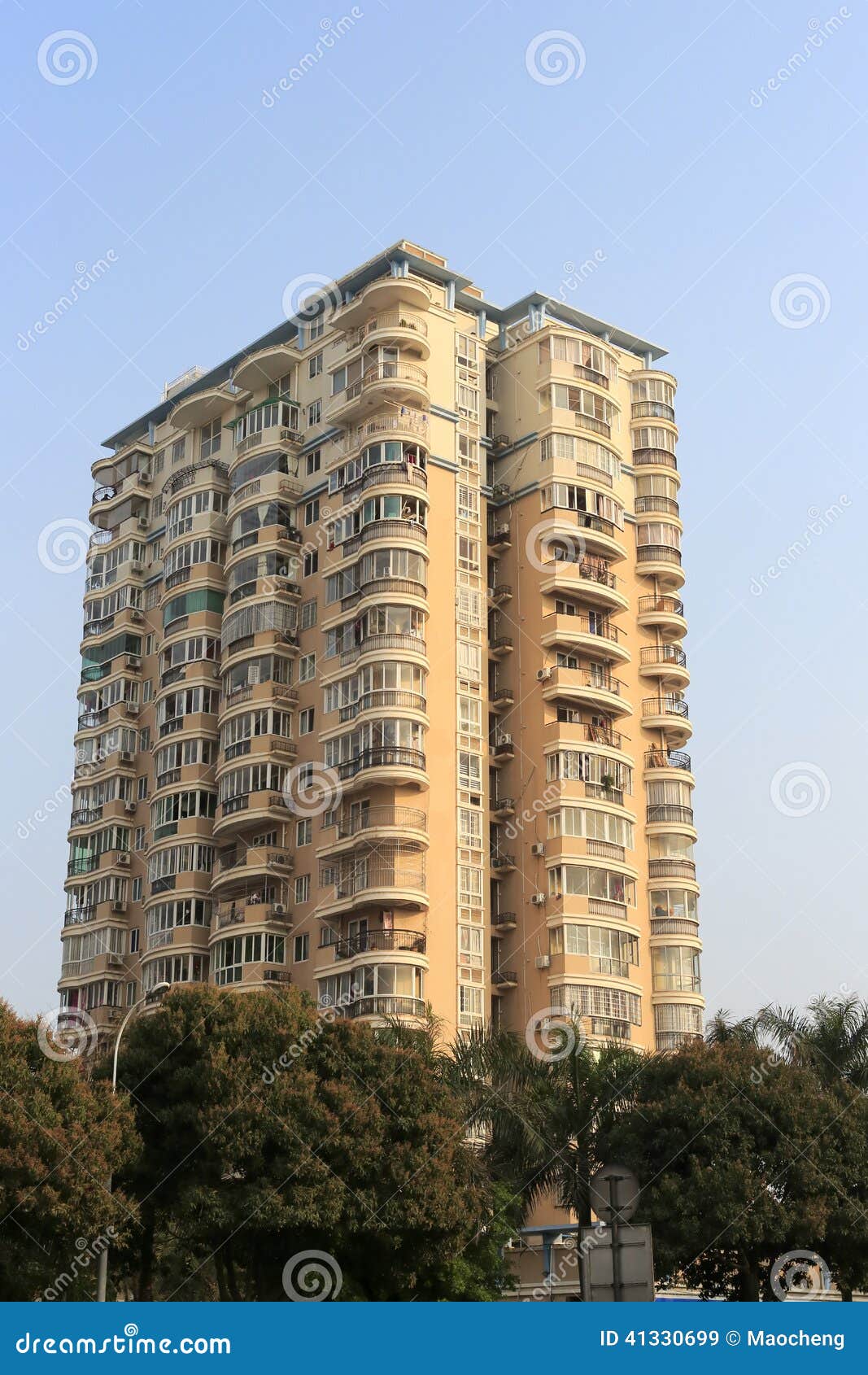 Yellow apartment building stock image. Image of sunny - 41330699